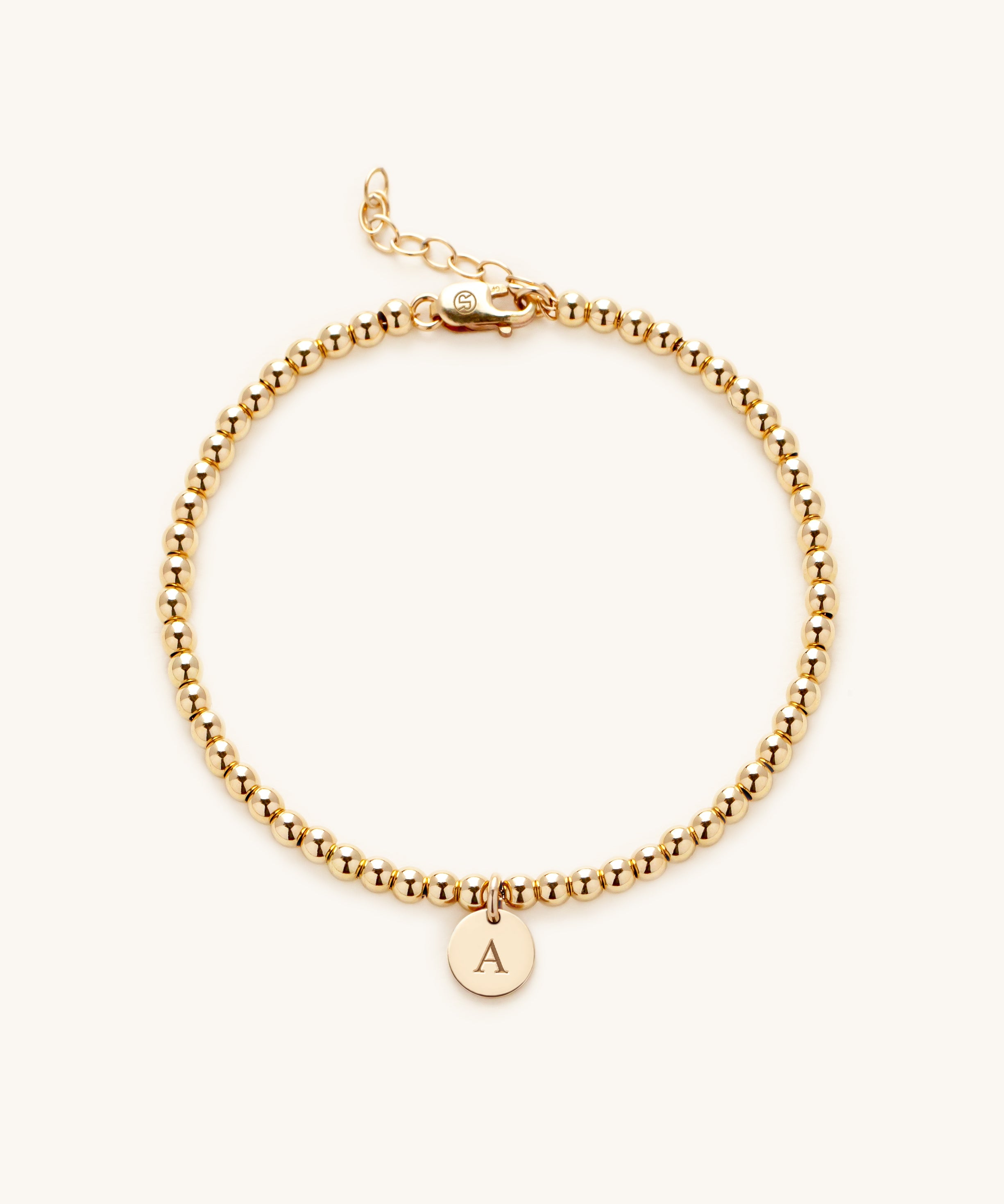 Serenity Luxe Personalized Initial Disk Bracelet – Raniska